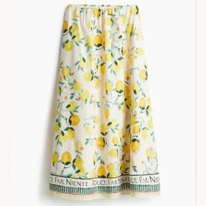 Skirts | Lemon Print Linenblend Maxi Skirtdress | Poshmark